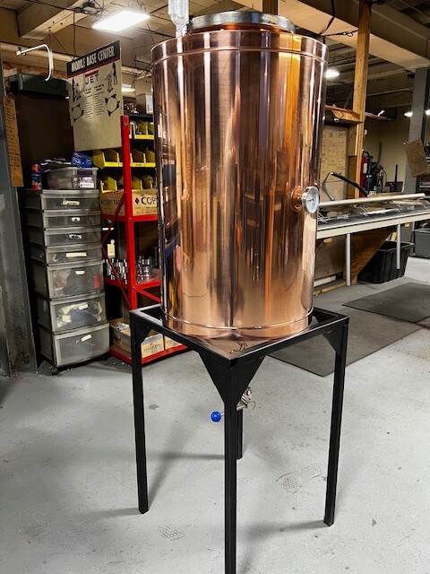 30 Gallon Copper Conical Fermenter W/ Black Painted Steel Stand | eBay