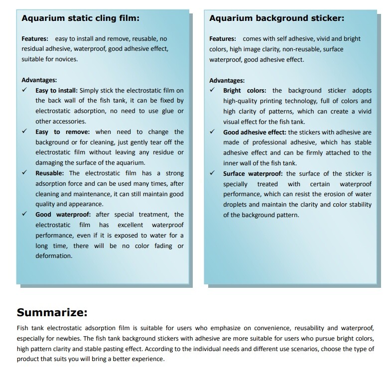 Fog Mountain View Aquarium Background Poster Fish Tank Static Cling ...