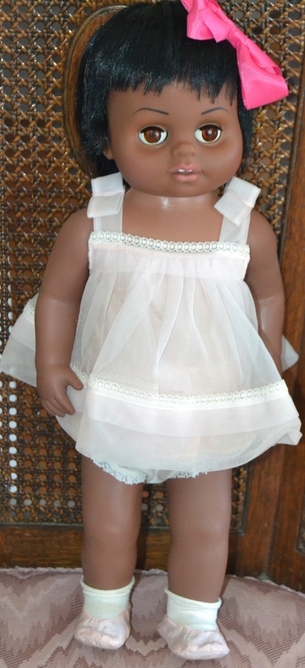 Vintage Chatty Baby AA RARE African American Doll 60's MUTE Amber ...