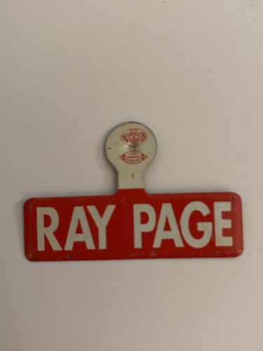 Ray Page Political Tab Fold Over Button P74 | eBay
