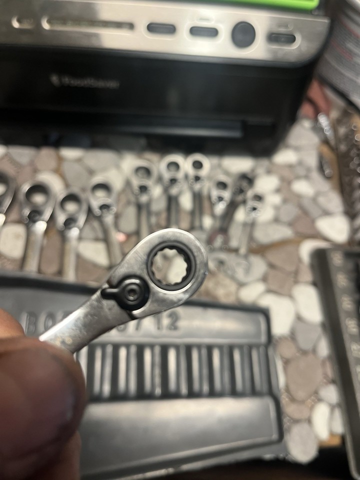 Snap On Blue Point Stubby 12 Point Ratcheting Open End Box Wrench Set ...