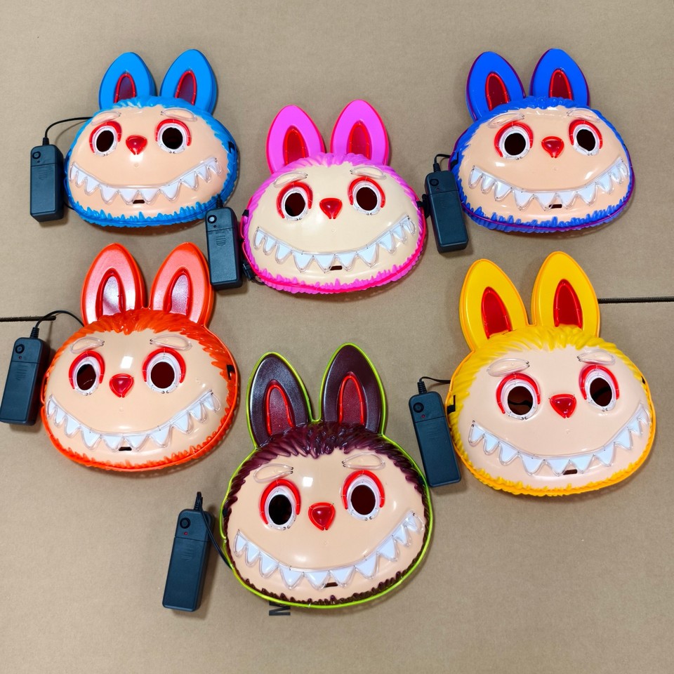 Labubu Mask | Labubu LED Mask | Labubu Decor | Party Mask | Halloween ...