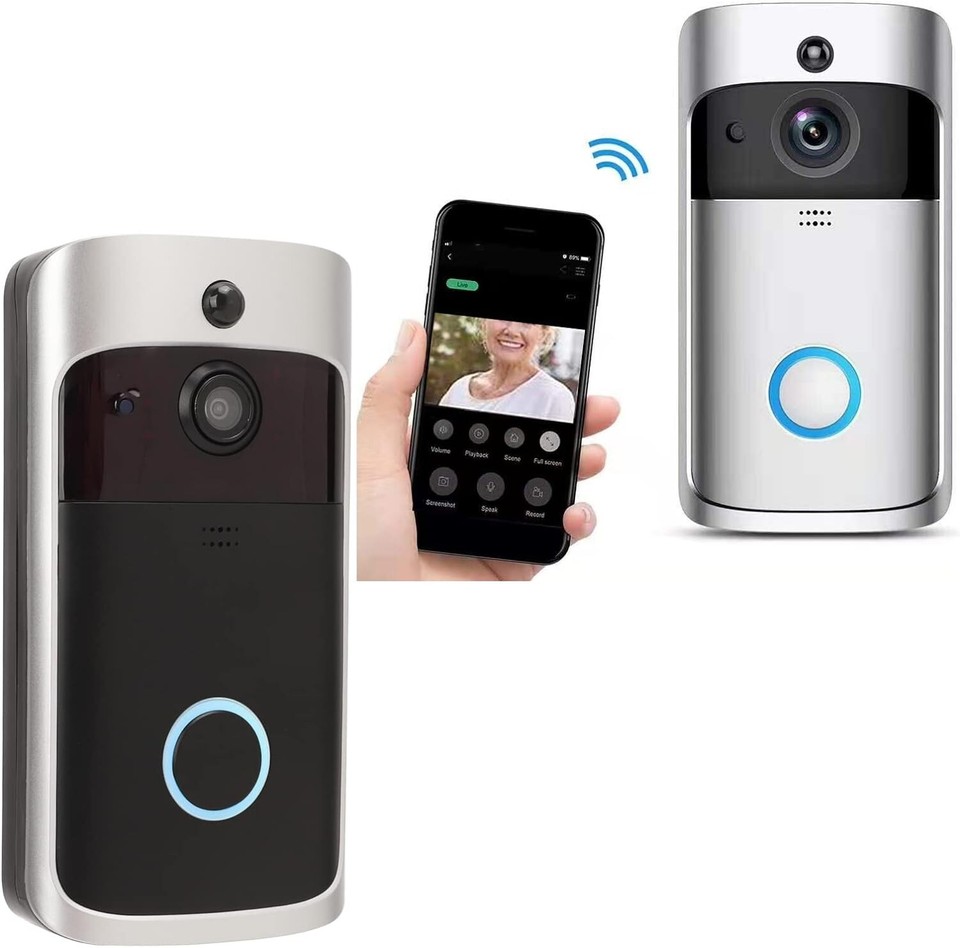 Smart Wireless WiFi Video Doorbell Phone Door Ring Intercom Home ...