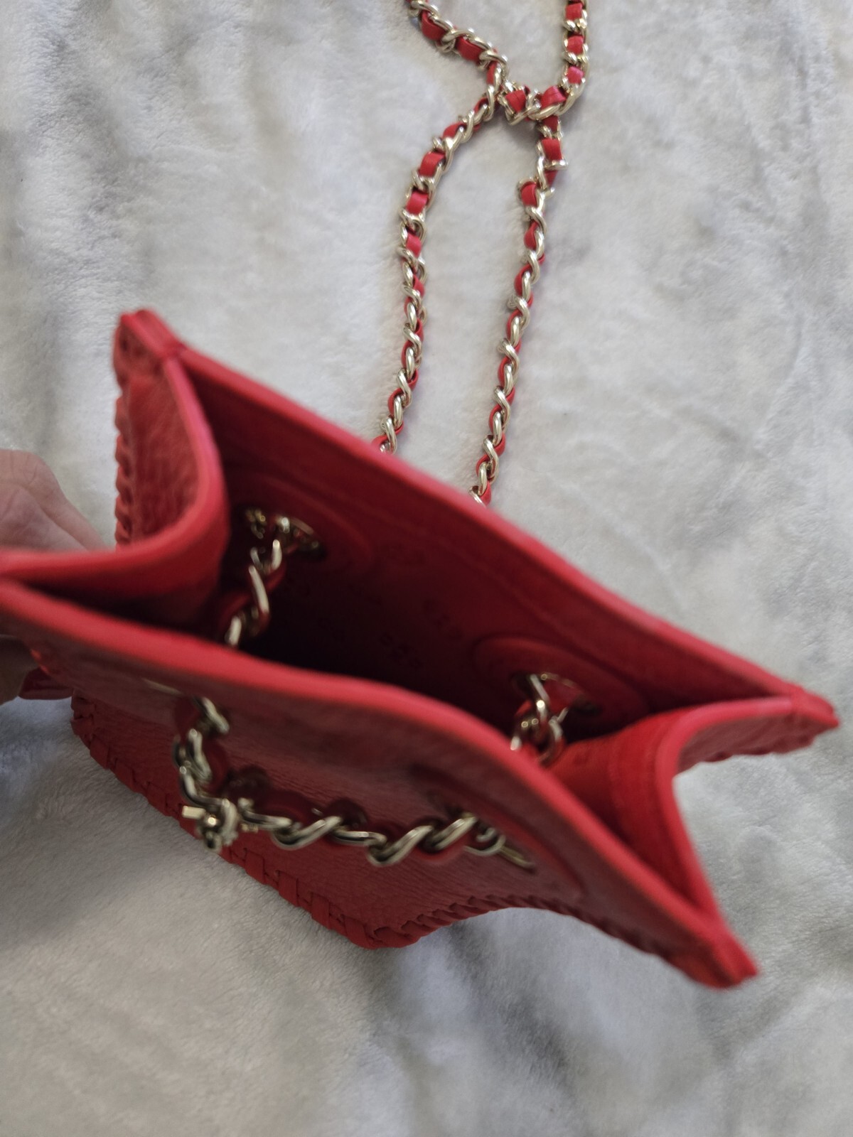 TORY BURCH Red Leather Phone Case Crossbody Bag | eBay