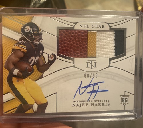 2021 National Treasures Najee Harris Rookie Auto Ball 2 Color Patch #66 ...