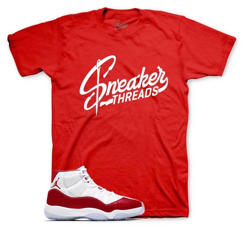 Shirt To Match Jordan 11 Cherry Varsity Red - Sneaker Threads Logo ...