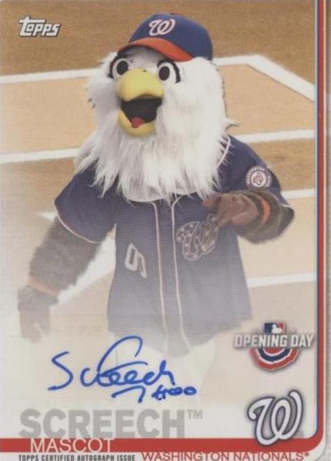 2019 Topps Opening Day - Mascots Washington Nationals #MA-S Autographs ...
