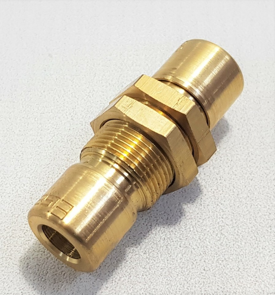 (3,90€ / Unit) 8x Eisele AD 8 Schottanschluss Compressed Air Connection ...