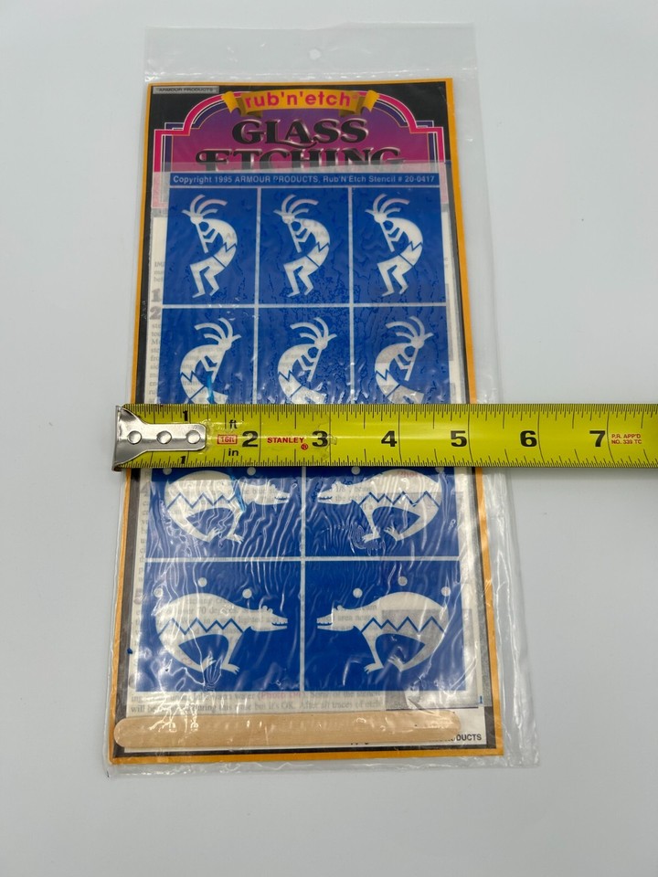 Rub 'n Etch Glass Etching Stencil Armour Products 1995 USA | eBay