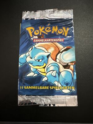 Base Set Unlimited 1st Edition Blastoise German Pokemon Pack Empty ...
