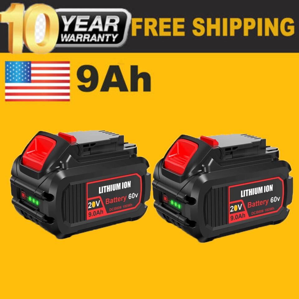 NEW DCB609 9Ah PACK fit For DEWALT FLEXVOLT 20V/60V MAX Li-Ion Battery ...