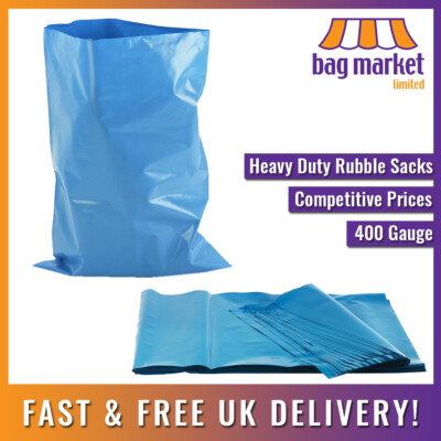 Heavy Duty Blue Rubble Sacks! | 20" x 30" | Builders/Bags/Waste/Strong ...