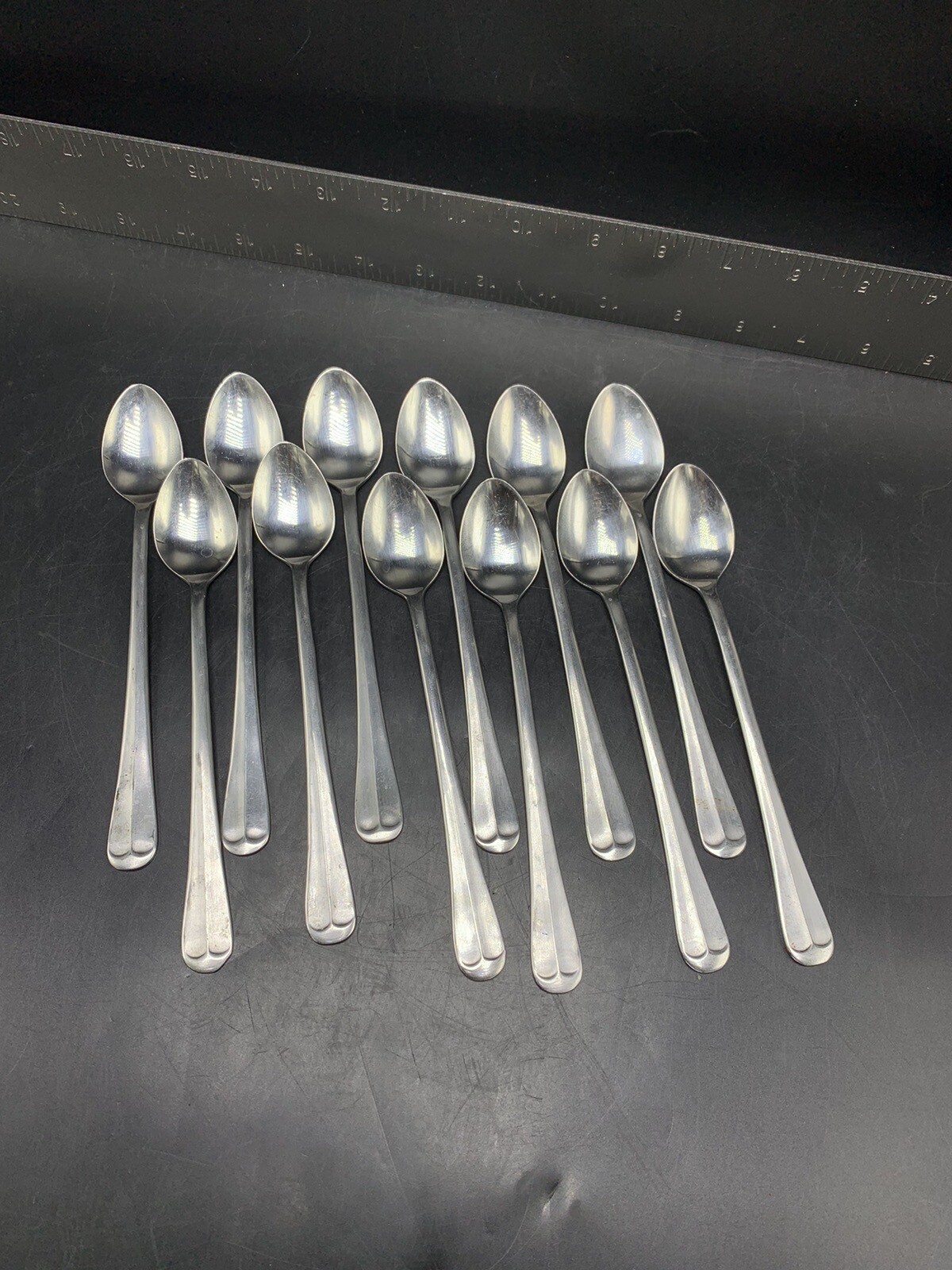 SET OF 12 ICE TEASPOONS Spirit of America WF Washington Forge Stainless ...