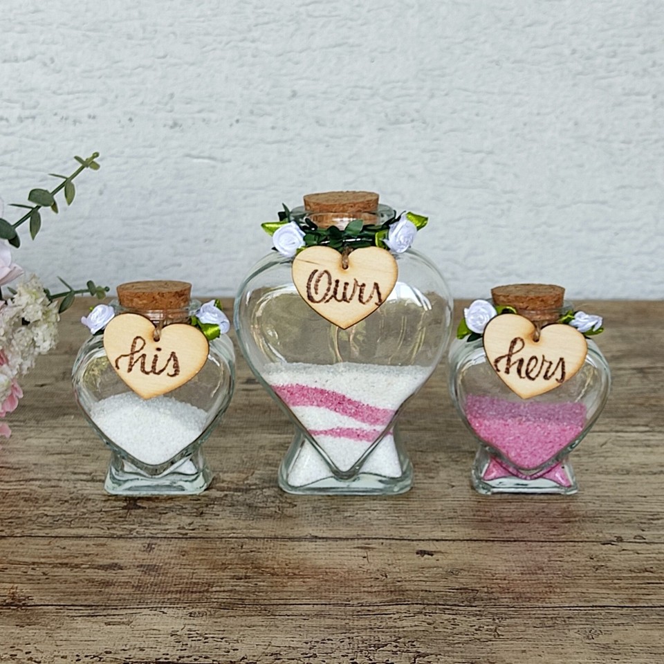 Wedding Sand Ceremony Kit with Bottles and Tray, Personalized, Engraved ...