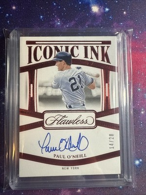 2024 Panini Flawless Baseball Iconic Ink Red /20 Paul O'Neill New York ...
