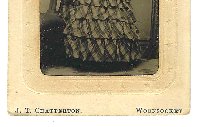 VICTORIAN TINTYPE OF AN ELEGANTLY DRESSED WOMAN by J. T. CHATTERTON ...