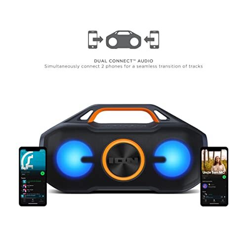 ION Audio AquaSport Max - Waterproof Bluetooth Stereo Speaker with ...