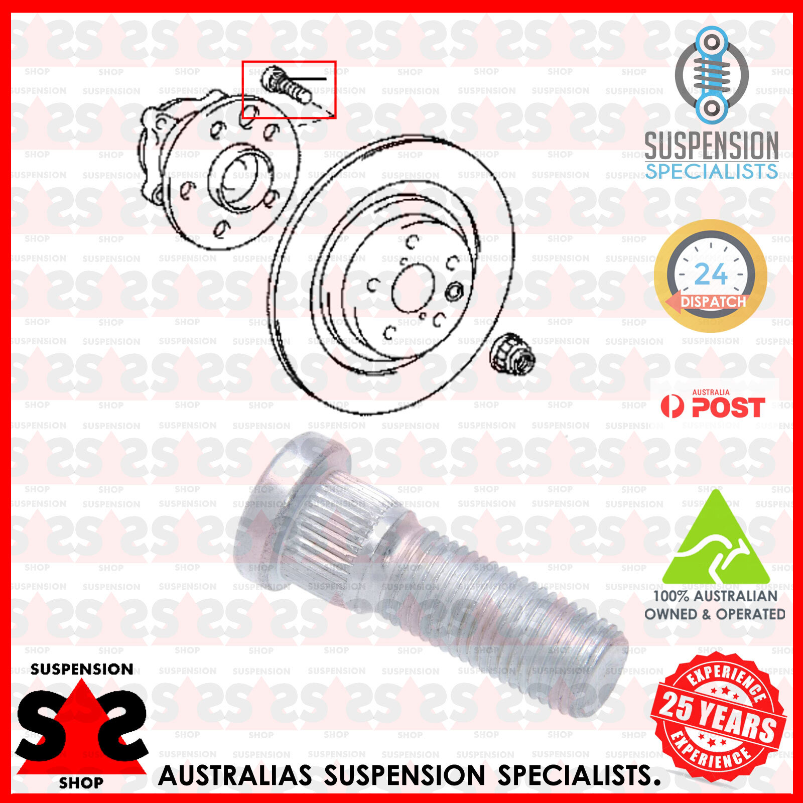 Wheel Stud Suit TOYOTA Land Cruiser 200 (_J2_) 4.5 D4-D (VDJ200) LAND ...