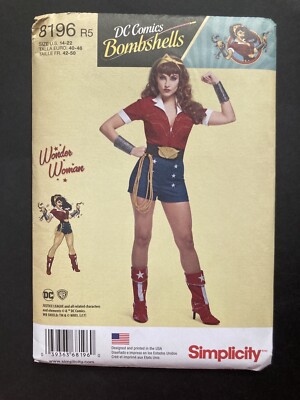 Simplicity Pattern 8196 Sz 14-22 Bombshell Pinup Style Wonder Woman ...