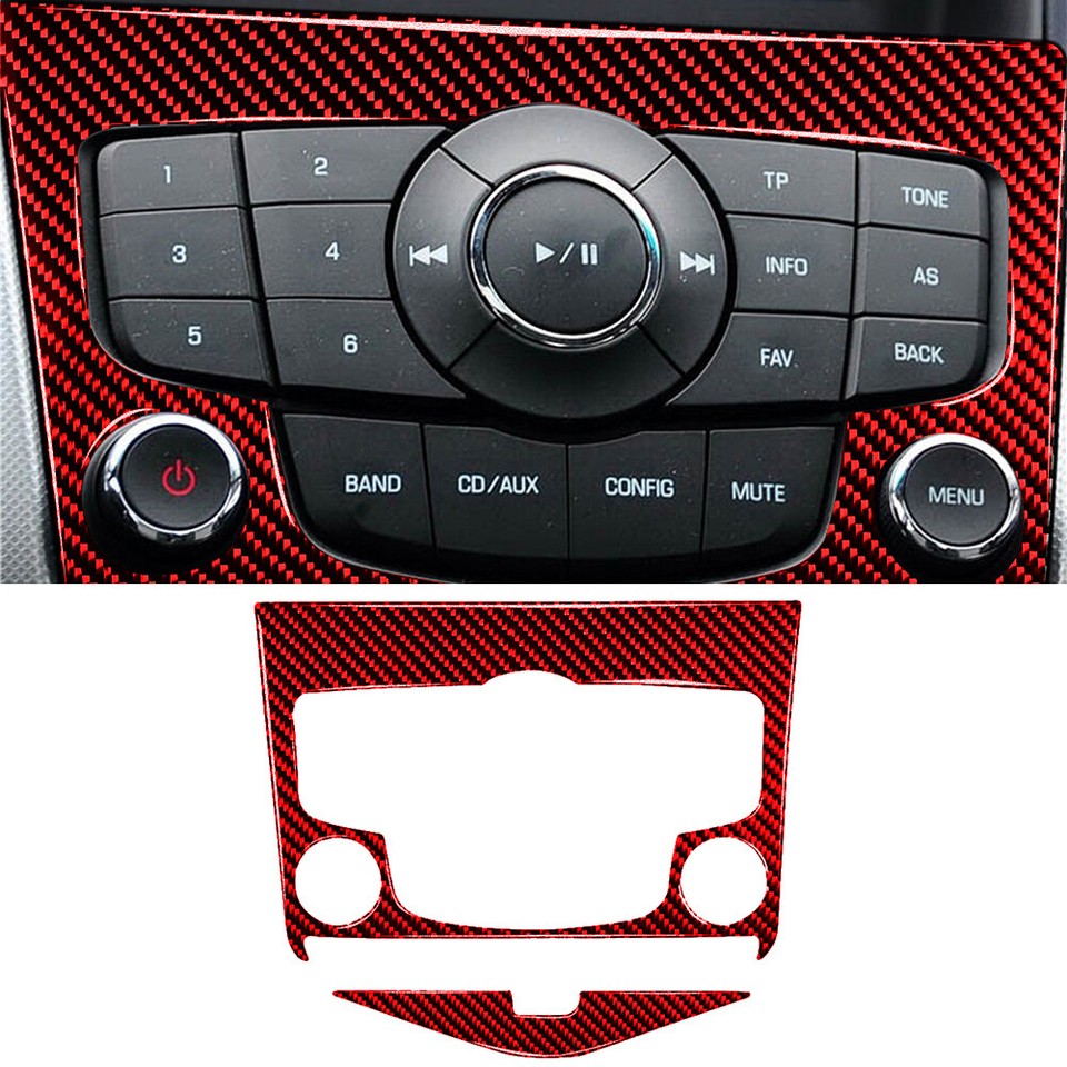 29pcs Red Carbon Fiber Full Interior Sticker Trim Set For Chevrolet ...