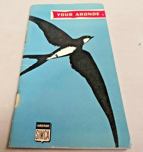 1955 SIMCA ARONDE Original Factory Instruction Book RARE | eBay