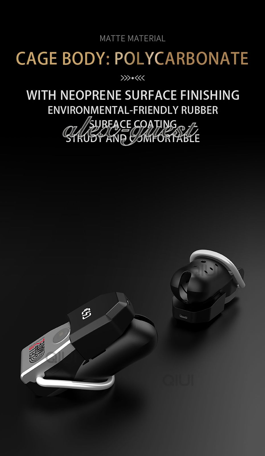 New QIUI Bluetooth Cellmate 2 Chastity Shock Cage Lock APP Remote ...