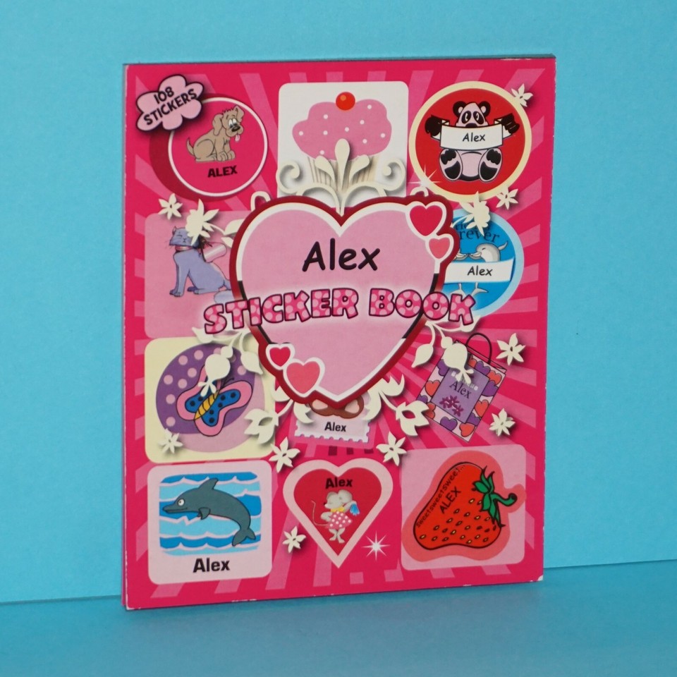 Stick N Mix Sticker Book Personalized Choose Name Boy Girls Fun & Funky ...