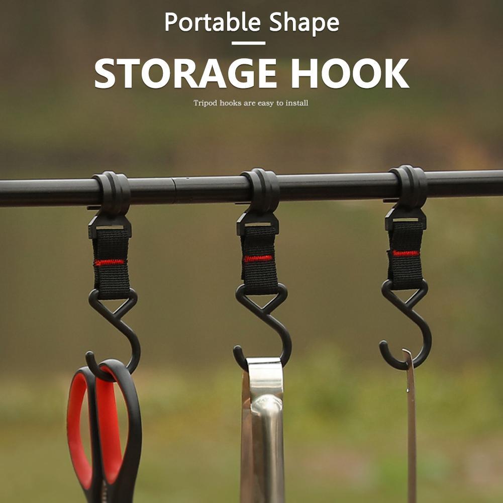 Outdoor Camping Moveable Hook Hanging Storage Rack S-Shaped Hanger ...