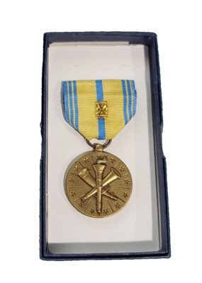 Navy Armed Forces Reserve Medal--Pin Back --Gold Hourglass Device in ...