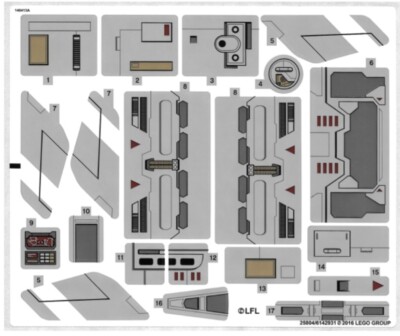 LEGO STAR WARS Sticker Sheet - From Set 75140 - Resistance Troop ...