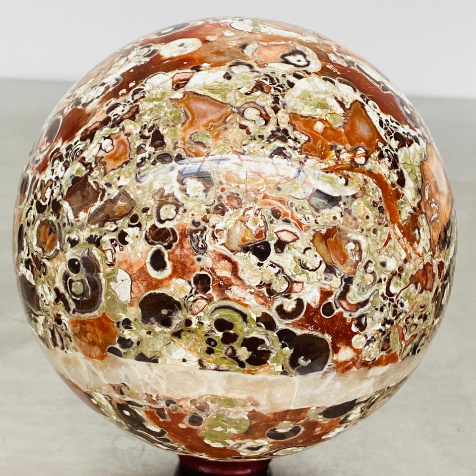Natural Money agate Crystal Sphere Ball healing 3060G | eBay