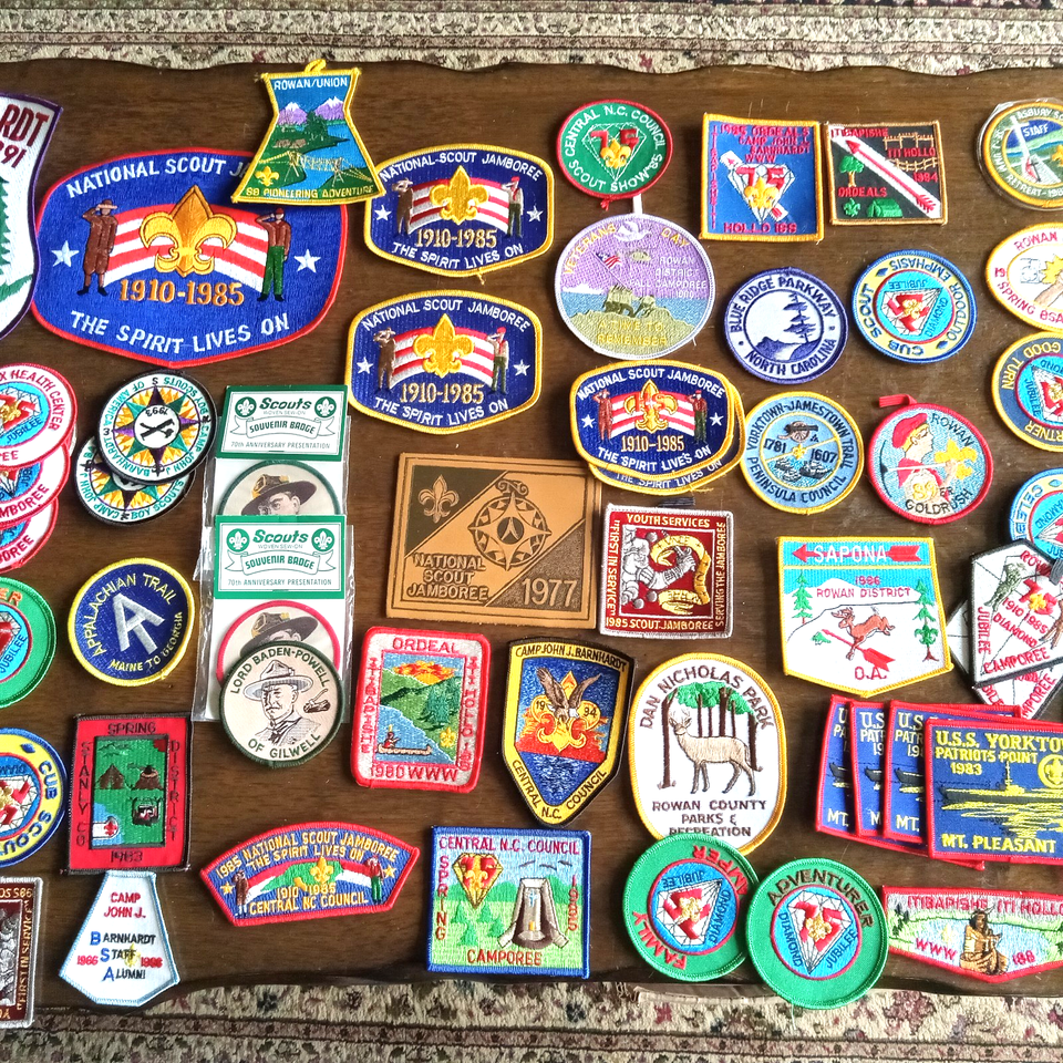 HUGE LOT 76 BSA Boy Scout Badge Patch Patches UNUSED 1970s 1980's 1990 ...