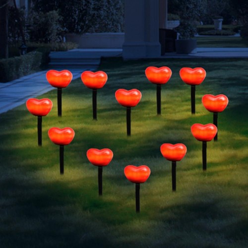 2/4x Solar Heart-shaped Light Outdoor Waterproof Romantic Garden ...