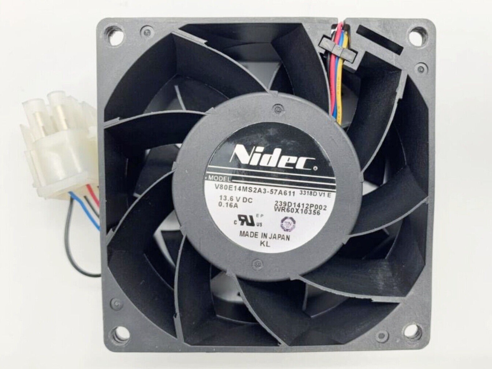 NIDEC V80E14MS2A3-57A611 239D1412P002 WR60X10356 13.6V DC 0.16A cooling ...