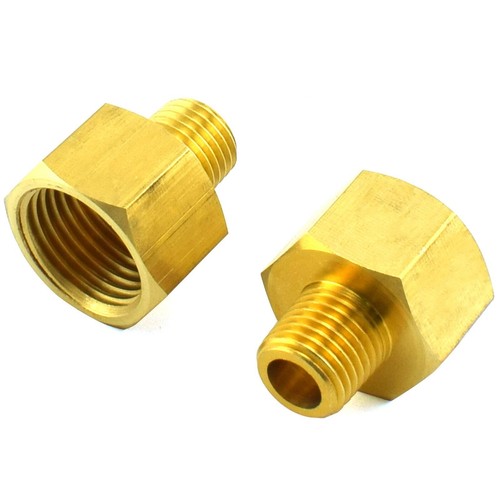 2-Pack Brass Pipe Fitting 1/4" NPT Thread Male to 1/2" NPT Thread ...
