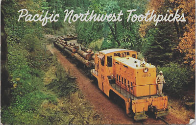Postcard Log Train Transporting Pacific Northwest Toothpicks 1963 | eBay