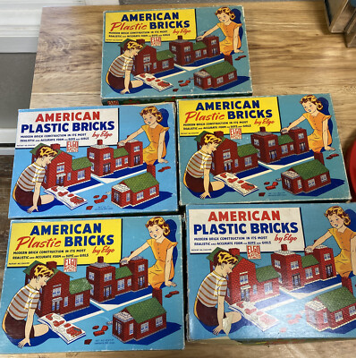 American Plastic Bricks By Elgo Set no. 71 X2 60/1-P X3 With Original ...