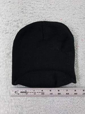 Gold Medal Beanie Toque Adult One Size Black Knit Brim Bill 100% ...
