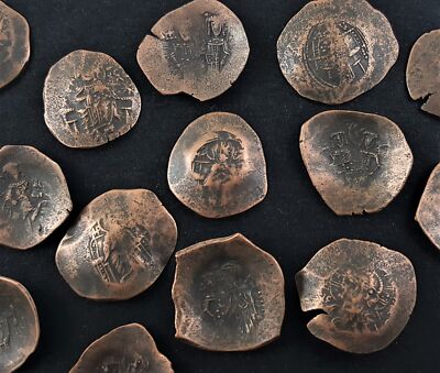 Set of 4 Byzantine Empire Coins (c. AD 1200 – 1300), Christ and Virgin ...