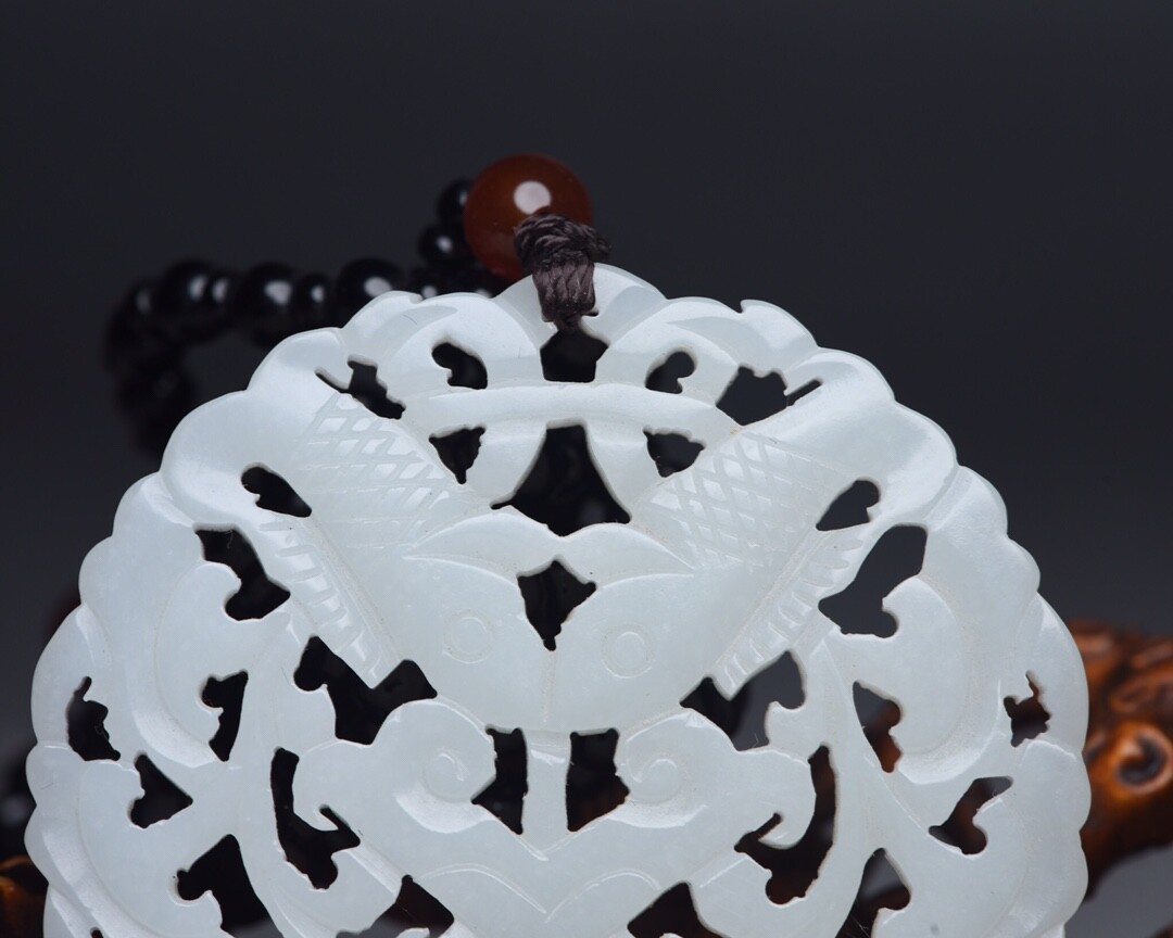 Chinese Beautiful Natural Hotan Jade Carved Exquisite White Jade ...