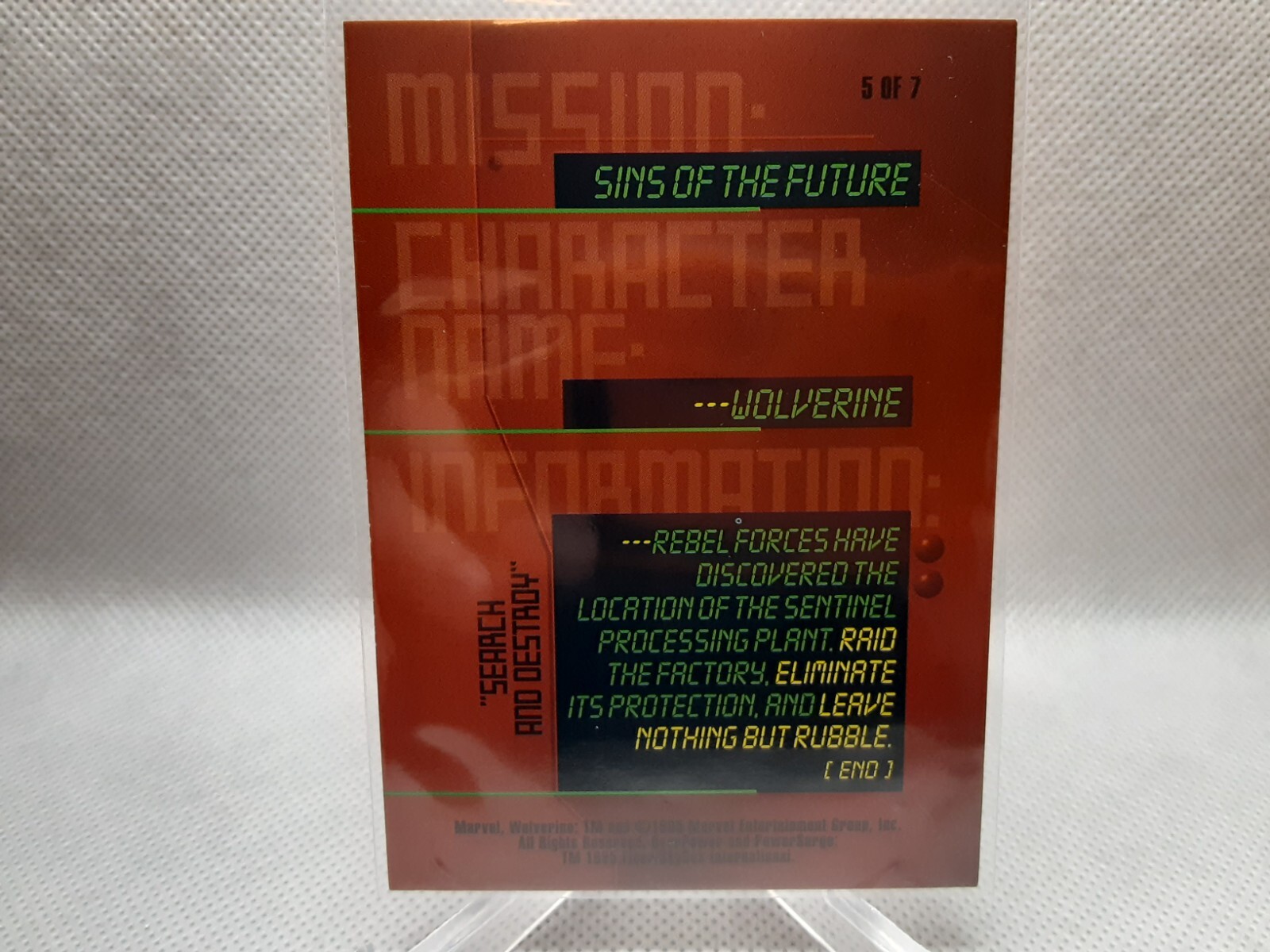 🔥1995 Fleer Marvel Overpower Sins of the Future Wolverine #5 | eBay