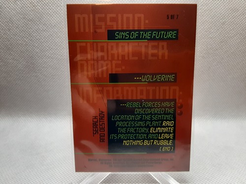 🔥1995 Fleer Marvel Overpower Sins of the Future Wolverine #5 | eBay