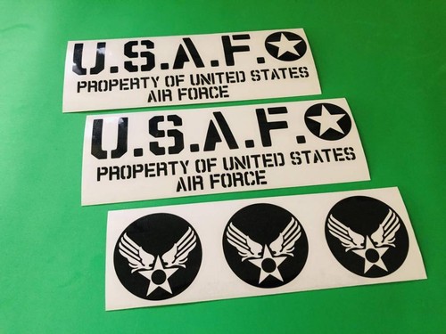 A4.Air Force Sticker Set Matte Black | eBay