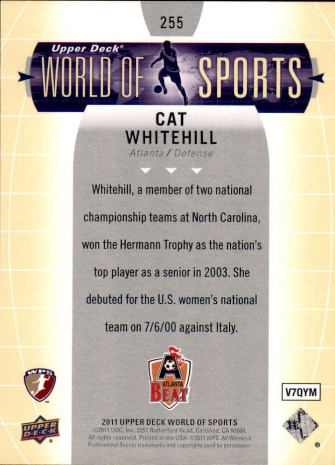 2011 Upper Deck World of Sports #255 CAT WHITEHILL | eBay