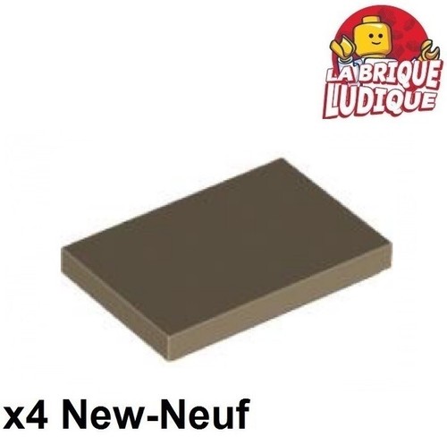 Lego 4X Tile Smooth Plate 2X3 With Groove Dark Tan 26603 New | eBay