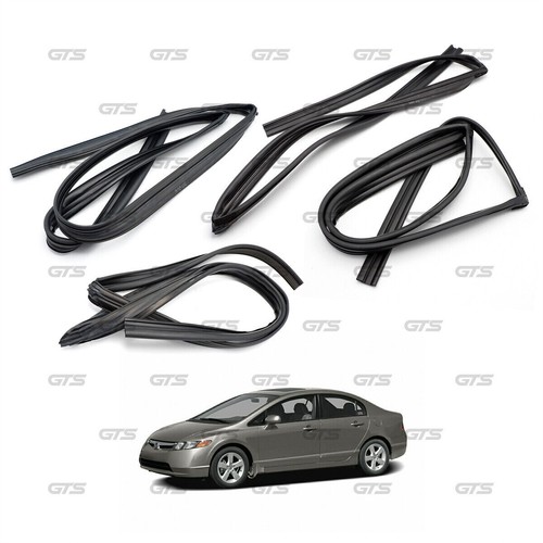 4Pcs Glass Run Channel Weather Window Seal Fits Honda Civic FD 1.8 2.0 ...