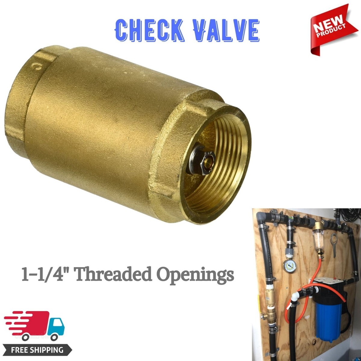 Irrigation Drain Poppet Poppet Check Valve CV Effast For Water