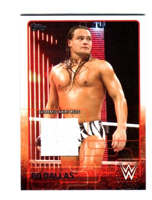 WWE Bo Dallas 2015 Topps Event Used Shirt Relic Card White | eBay