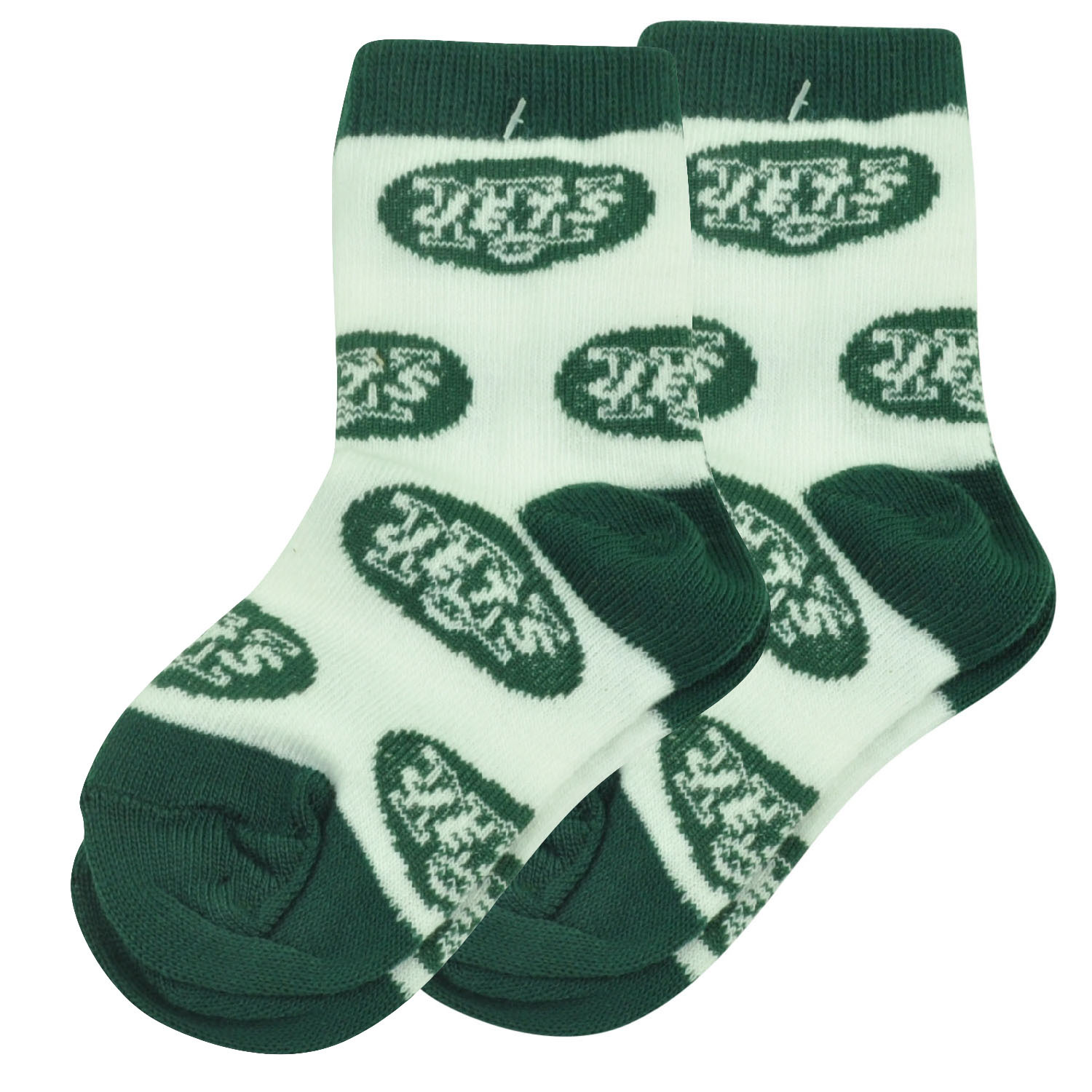 NFL New York Jets Set of 2 Toddler 9 - 24 Socks Boys All Over Logo Fan ...