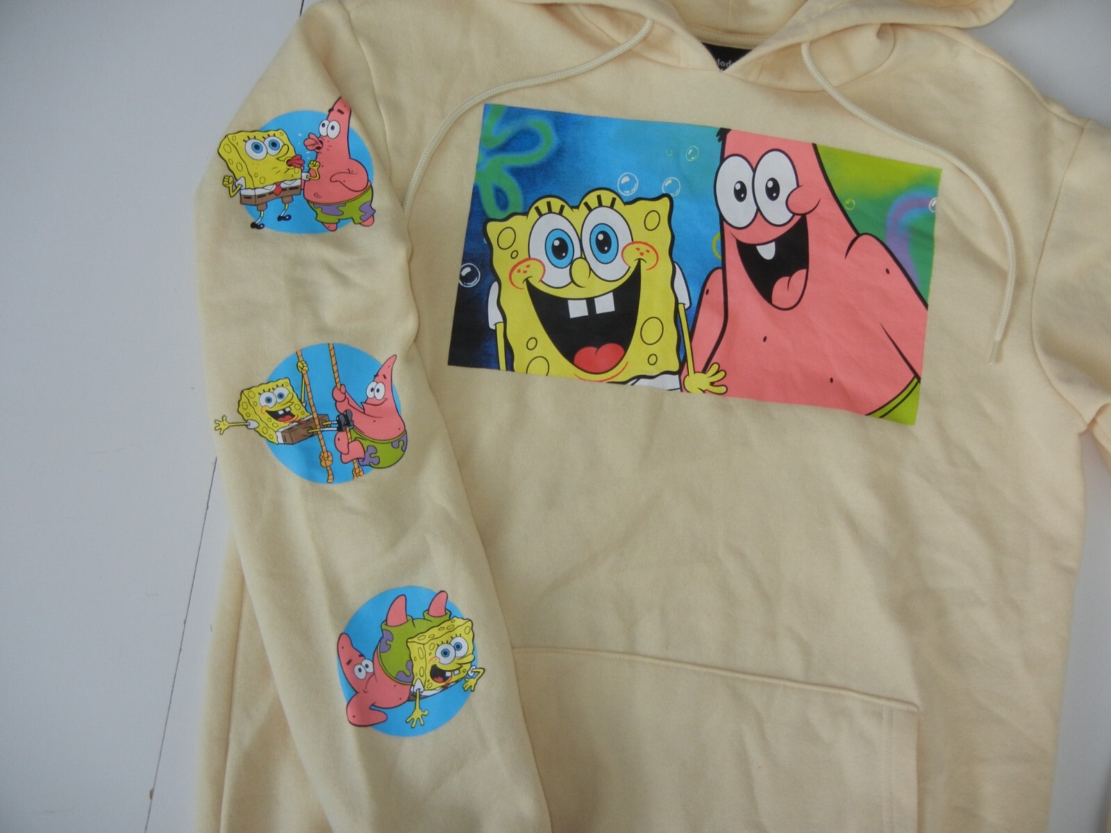 SPONGEBOB + PATRICK Yellow Warm NICKELODEON HOODIE Fa… - Gem